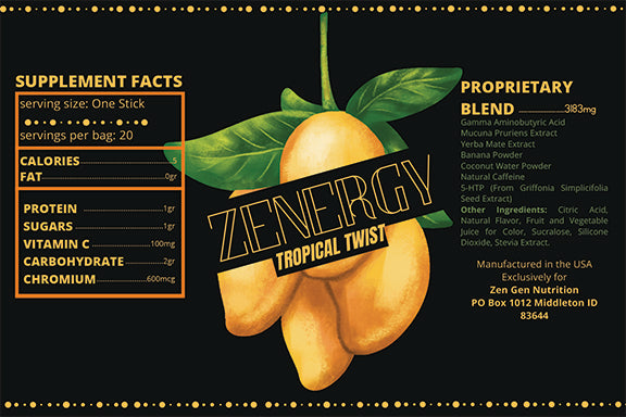 Zenergy Triple Pack - 60 Sticks - 5-HTP GABA Banana Powder Energy Drin ...